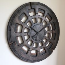 Extra Large Clock Handmade from Wood and Hand Painted