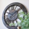40" Large Contemporary Clock. Handmade from wood and hand painted.