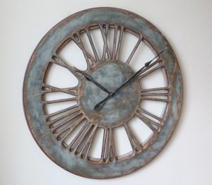 Extra Large Wall Clock | Skeleton Design with Roman Numerals