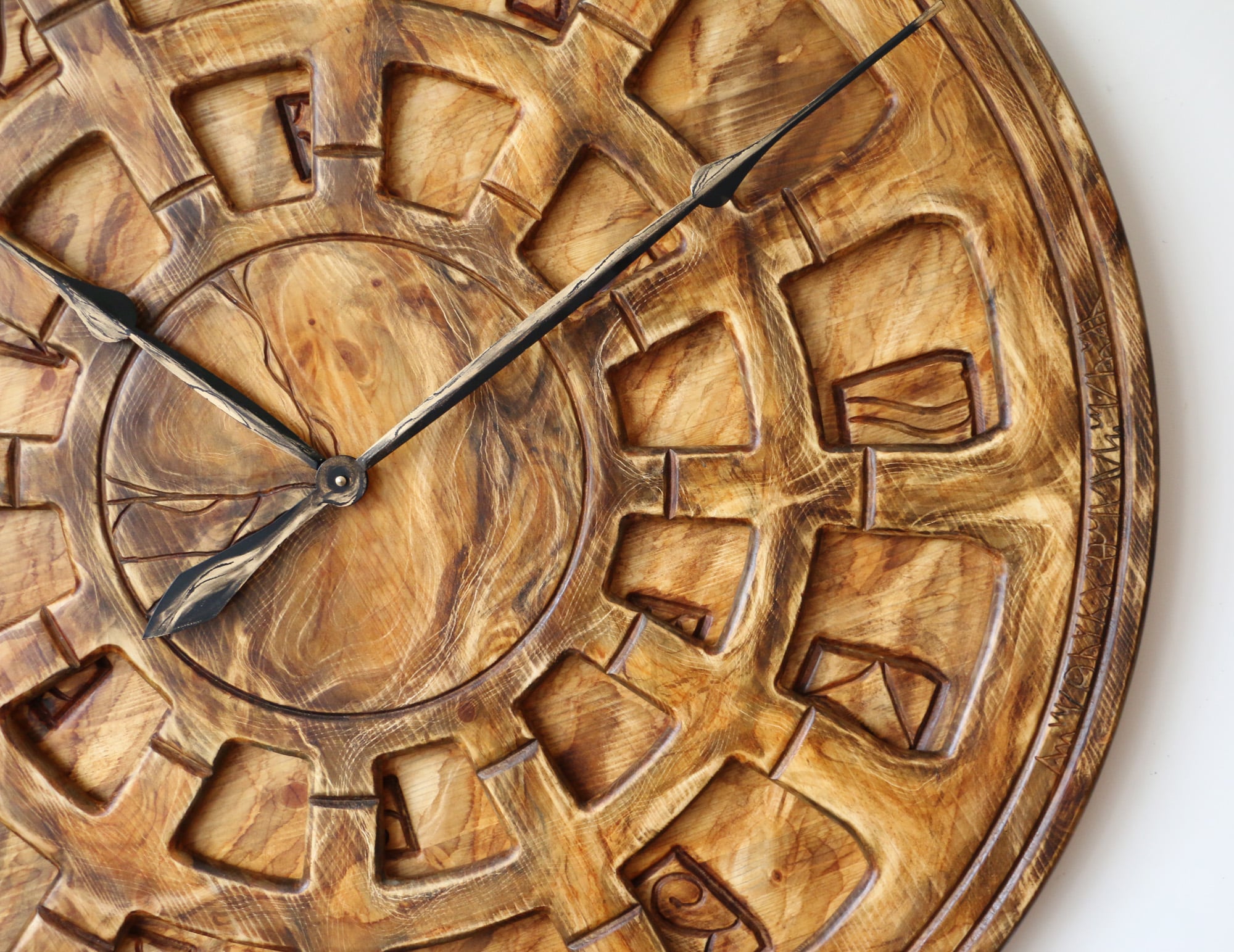 Large Handmade Wooden Clock Available On Back Order 